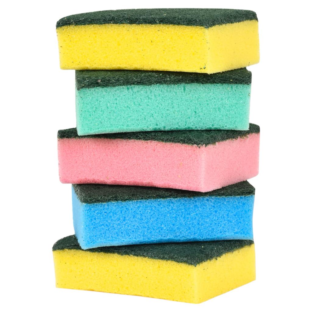 Leechy Heavy Duty Colored Kitchen Sponge 5 PCS – Greenmart